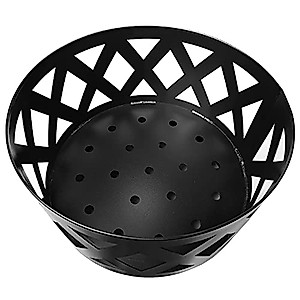 OXG Diamond Design Round Fire Pit - Black 23" Diameter 11 Gauge Steel USA Made No Assembly