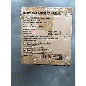 JOLLITO Baby Balance Bike, Adjustable Toddler Bicycle 12-24 Months, Best Birthday Gifts Toys for 1 Year Old Boys Girls, 3 Wheel, Pink