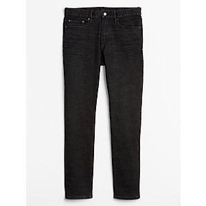 GAP Mens Slim Taper Fit Jeans, Washed Black, 36W x 30L US