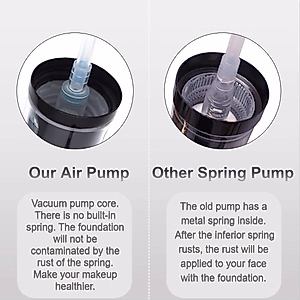 MORICHS 2PCS Replacement Press Cover Air Pump For Maybelline Fit Me Matte + Poreless Liquid Foundation Makeup Base (Black)