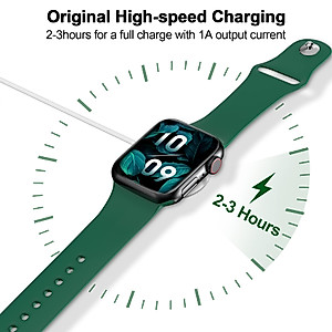 𝟐𝟎𝟐𝟒 𝐔𝐩𝐠𝐫𝐚𝐝𝐞𝐝 for Apple Watch Charger Magnetic Fast Charging Cable [Portable] Magnetic Wireless Charging Compatible with iWatch Series Ultra/9/8/7/6/SE/SE2/5/4/3/2-[6.6FT] White