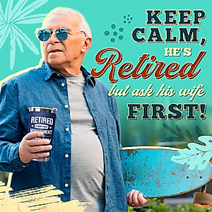 HEXMOZ Retirement Gifts for Men 2024 - Best Gifts for Retirement, Funny Retirement Gifts for Men, Man - Happy Retirement Party Decorations For Men, Christmas Retirement Ornament vs 20oz Navy Tumbler