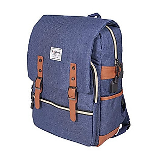 Rockland Heritage USB Laptop Backpack, Blue, Large