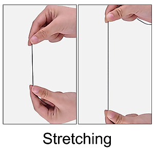 Elastic String Cord, Zealor 2 Roll 1 mm Elastic Thread Beading String Cord for Jewelry Making Bracelets Beading 109 Yards Each Roll (White and Black)