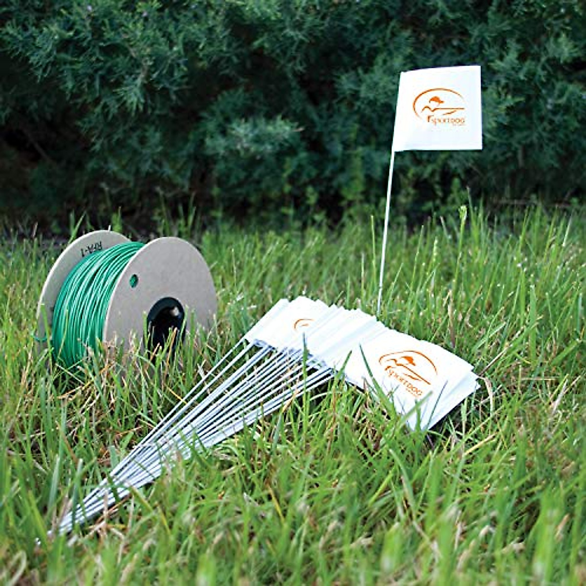 SportDOG Brand Wire & Flag Kit for In-Ground Fence Systems - Additional or Replacement Wire to Expand Your Fence Boundary - Includes Wire, Flags, Wire Connectors, and Splice Capsules