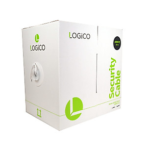 LOGICO Security Wire Burglar Alarm 22/4 Cable 1000FT Stranded White 1000' Speaker Cable