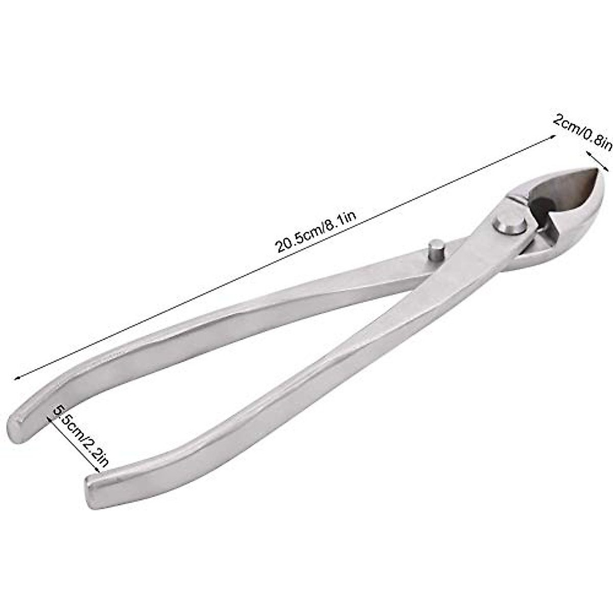 Qinlorgo Bonsai Branch Cutter Ergonomic Long Handle Resistant to Rust Garden Scissor Stainless Steel for Outdoor