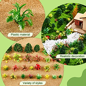 Crowye 160 Pcs Mixed Model Trees Mini Diorama Trees Diorama Supplies Miniature Trees for Crafts Fake Toy Trees Model Train Scenery for Diorama Train Garden Scenery Railway Sand Architecture Model