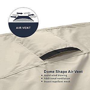 Porch Shield Waterproof Generator Cover 32 x 24 x 24 inch Bundle with Tractor Cover (Gray/Light Tan)