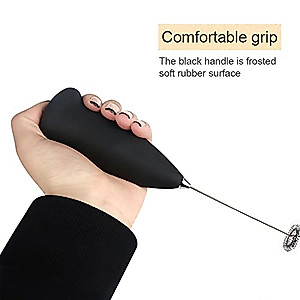 Milk Frother With Stand, Handheld Egg Mixer Whisk, Milk Foamer Frother, Mini Blender for Coffee, Coffee, Frappe, Latte, Matcha, Budget - Blue