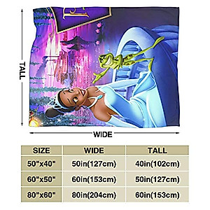 Princess and The Frog Ultra-Soft Micro Fleece Blanket Throw Plush Blanket Suitable for All Season 50in*60in