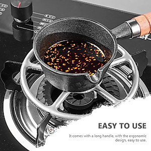 Cabilock Cast Iron Pot Pasta Pot Cast Iron Pot, Baking Heating Holder Cheese Heating Pot Kitchen Butter Heating Pot 1 Pc Butter Cast Iron Pot Pasta Pot