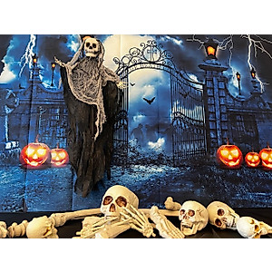 GiftExpress 2 Pack 36" Halloween Hanging Skeleton Grim Reaper, Halloween Skeleton Decorations for Haunted House Prop Indoor/Outdoor