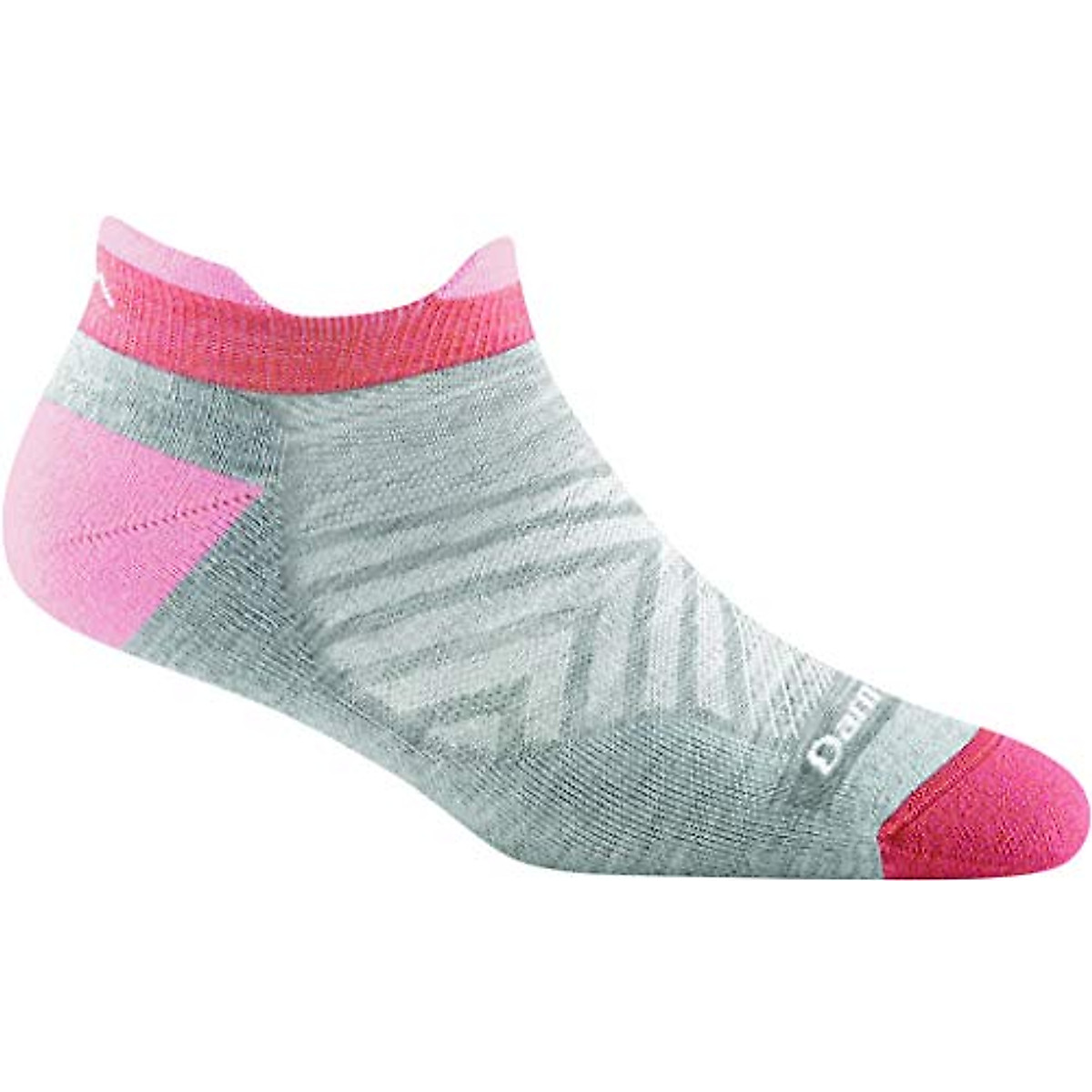 Darn Tough Women's Run No Show Tab Ultra-Lightweight Running Sock (Style 1047) - Ash, Medium