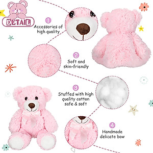Zomiboo 7 Packs 14 Inch Plush Bear Stuffed Animals Plush Valentine Day Gift Soft Cute Stuffed Dolls Birthday Party Decorations(Cute Colors)