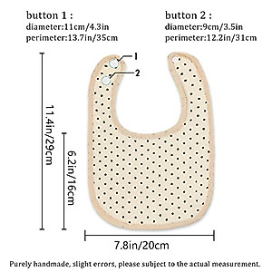 DOSMINE Muslin Baby Bibs Baby Drooling Bibs Button Bibs Unisex 6-Layer Bibs Organic Cotton Baby Drool Bibs for Teething Feeding Bibs