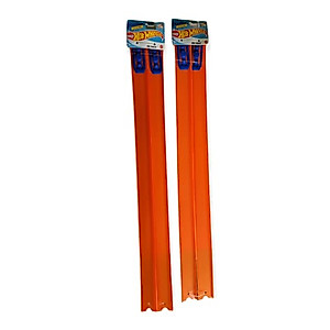 MATEL Hot Wheels - New Track - 4x24” Straight Track Pieces W/Connectors - 8 feet Total