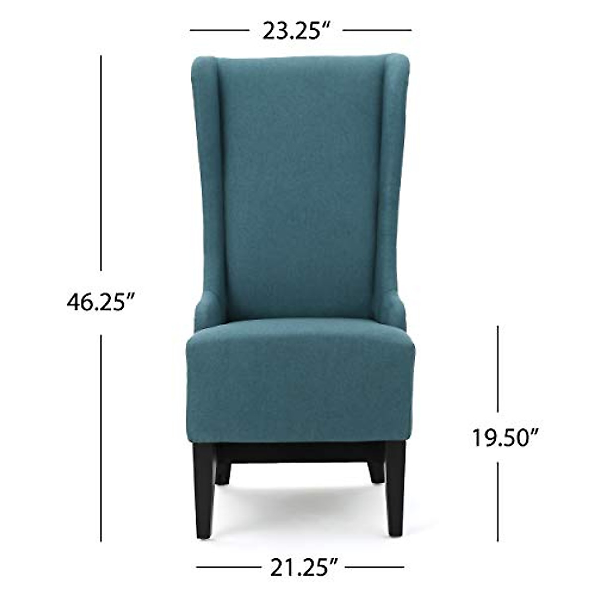 Christopher Knight Home Callie Fabric Dining Chair, Teal Dimensions: 23.25”D x 28.75”W x 46.25”H