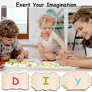 12Pcs Unfinished Wood Crafts, Rectangle-Shaped Wood Plaque for Carfts, DIY Wood Sign for Door Hanger, Wood Burning, Painting, St. Patrick's Day Crafts Home Decor, 8.8 x 5.7 Inches