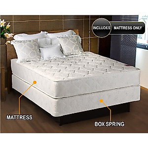 Dream Solutions USA DS USA Legacy 2-Sided Full XL Size Mattress Only with Mattress Cover Protector - Orthopedic, Innerspring Coils, Fully Assembled, Long Lasting Comfort