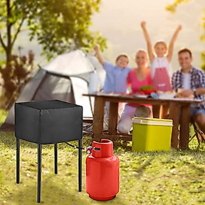 iCOVER Single Burner Stove Cover for GASONE, 600D Heavy Duty Water Resistant Cover, UV and Fade Resistant Weatherproof All Single Propane Burner Cooker