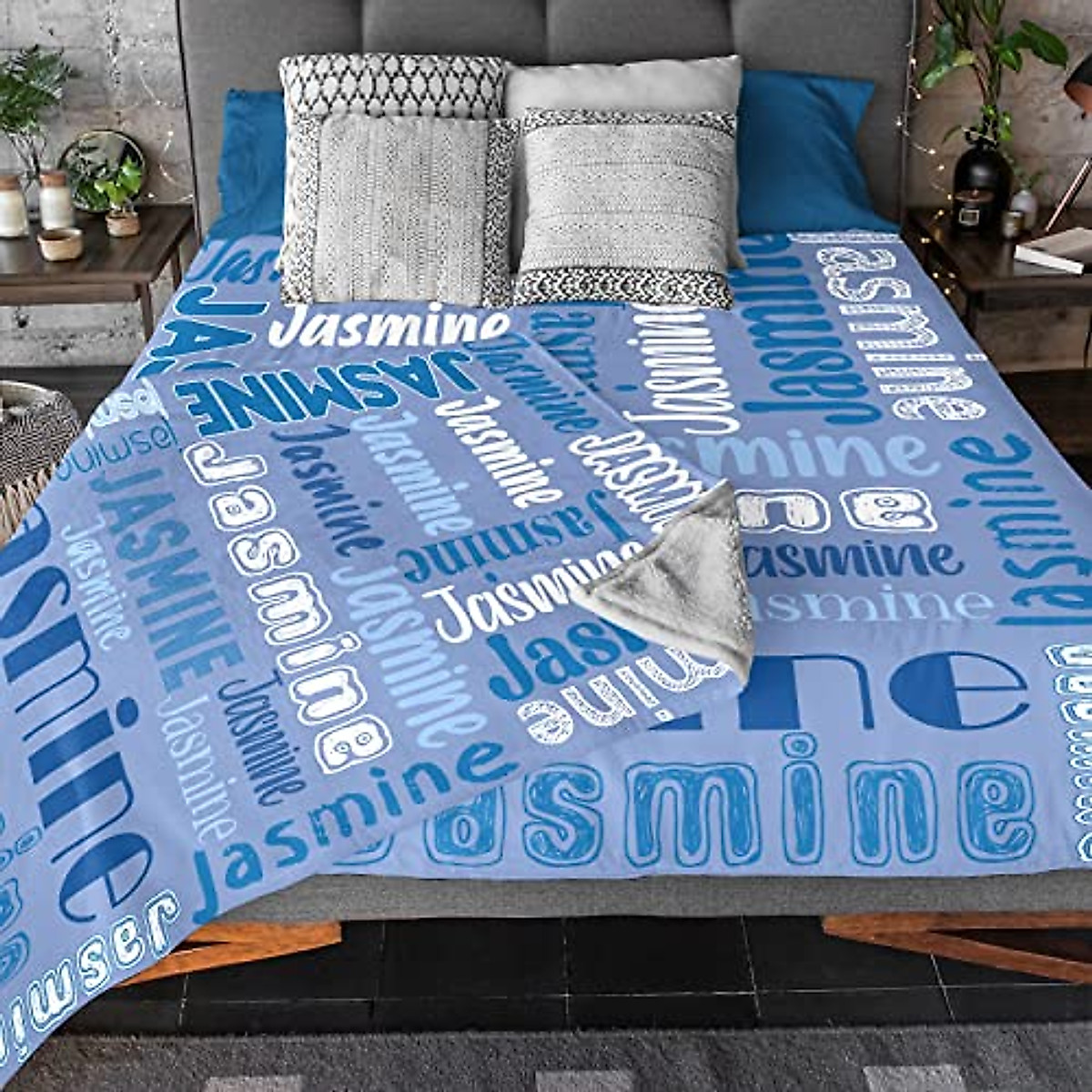 Personalized Blanket with Name Custom Throw Blanket for Kids Adults Customized Soft Name Blankets Personalized Gifts for Birthday Christmas Valentines Day 50x60