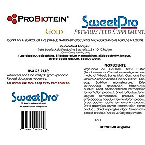 Equipride Gold with ProBiotein Supports The Horse by improving Appetite and Feed Utilization During Times of Stress. Use Before and After Competition, Trail Rides, or trailering.