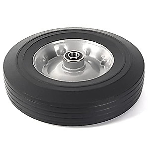 (2-Pack) AR-PRO 10''x2.5'' Flat Free Solid Rubber Replacement Tires - Flat-Free Tires for Hand Trucks and Wheelbarrows with 10” Tires with 5/8" Axles