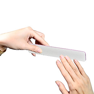 AMT 50 PCS Jumbo White Nail Files, White Nail File, Nail Files for Acrylic Nails, Emery Boards for Nails, 80/80 Grit Nail File (50 PCS Nail Files) (Grit 80/80 (Jumbo, Pink)