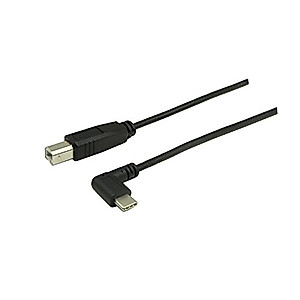 Type C Printer Cable, zdyCGTime 90 Degree Right Angle USB 2.0 Type C (USB-C) to Type B (USB-B) Printer Scanner Cable -18Inchs