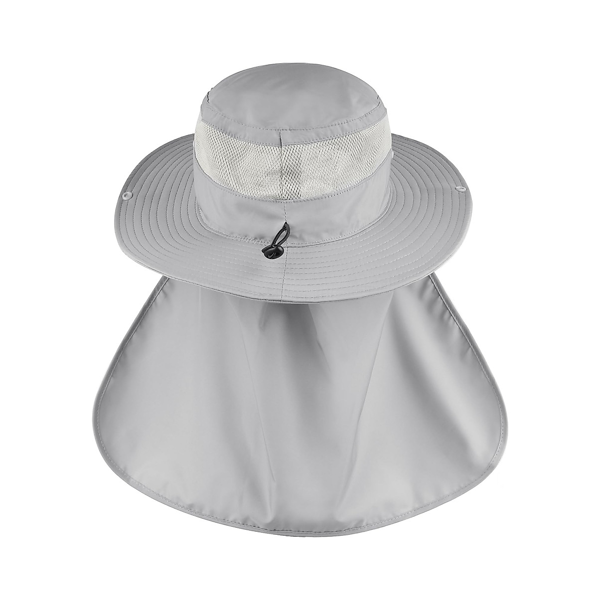 Zylioo Oversized 62-65cm UV Sun Hats with Flaps,Big Size Boonie Hat with Drape Beach Hats with Neck Protection Flap