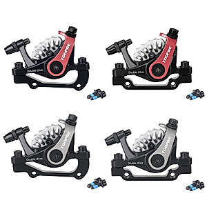 Aluminium Alloy Mechanical Disc Brake E-Bikes Bilateral Piston Drive Mountain Bikes Double Drive Front Disc Brake Set Front And Rear Disc Brakes Bike Disc Calipers Mountain Bike Double Drive Front Set