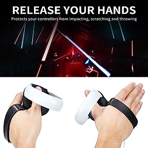 Butifacion Controller Grip Cover Accessories Compatible with Oculus Quest 2, Silicone Grips Protector with Knuckle Straps