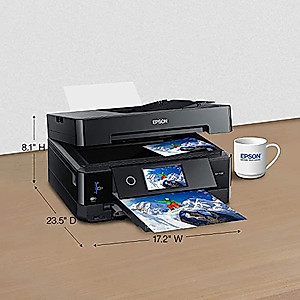 Epson Expression Premium XP-7100 All-in-One Color Inkjet Printer, Black - Print Scan Copy - 15 ppm, 5760 x 1440 dpi, Auto 2-Sided Printing, 30-Page ADF, Card Slot, Printable CD/DVD