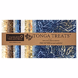 Timeless Treasures Fabrics Moonlit Tonga Batiks Charm Squares 5 Inch Moonlit