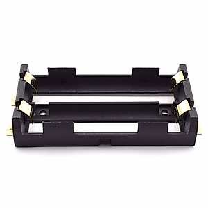 SDTC Tech 3.7V 18650 Battery Holder 2-Slot Parallel or Series PCB SMT Battery Case with Copper Pin Contacts for Soldering DIY Electronic Circuit Project