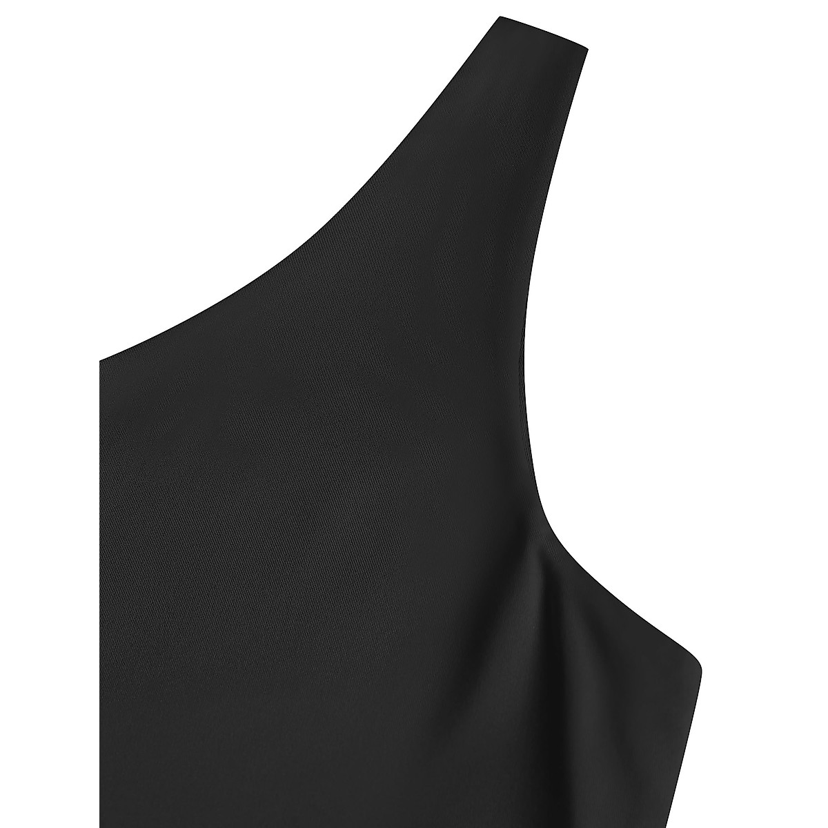 ZAFUL Women’s 2 Pieces Skirt with Crop Tank, High-Slit Twist Skirt Set Bodycon Dress for Party Club Nightout Cocktail (aa-Black, Large)