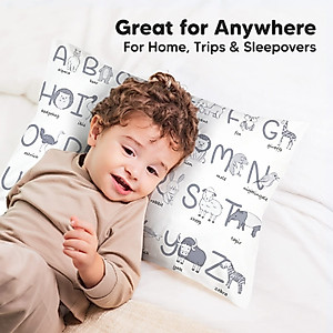 KeaBabies 2-Pack Toddler Pillow and Toddler Pillowcase for 13X18 Pillow - Soft Organic Cotton Toddler Pillows for Sleeping - Organic Toddler Pillow Case for Boy, Kids