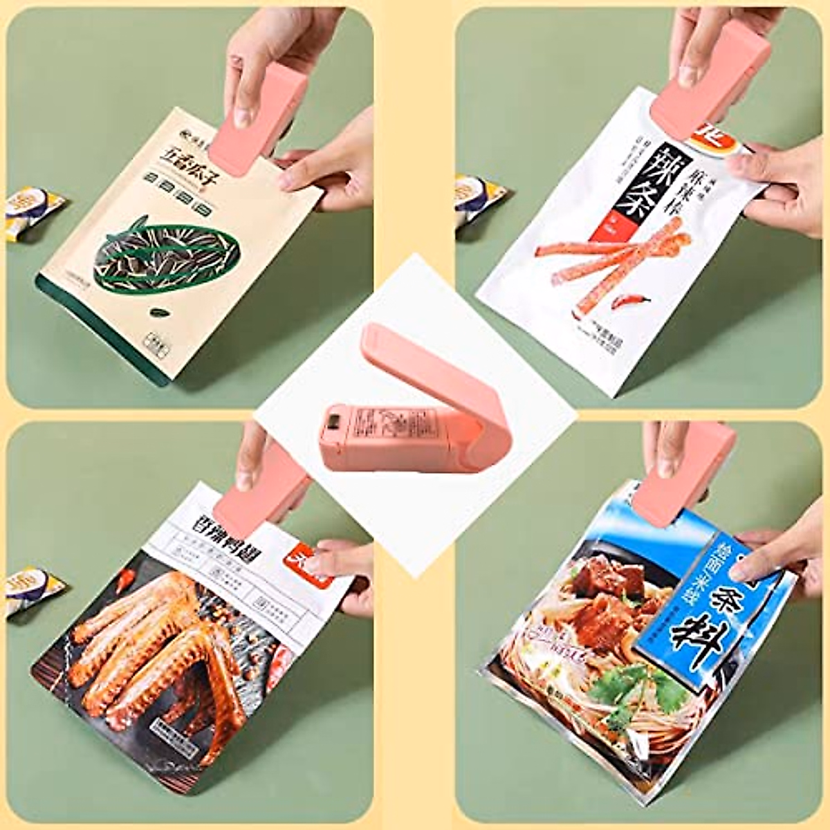 Bag Sealing Machine MiNi, Vacuum Heat Sealing and Portable Retail Bag Sealing Machine, Suitable for Home, Picnic Plastic Bag Food Bag Sealing