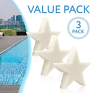 IMPRESA 3-Pack Scum Star Oil Absorbing Sponge - Excellent Absorber for Hot Tub, Spa and Swimming Pool Use - Compare to The Bugs and Balls - Made in USA