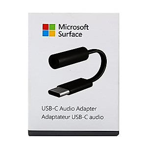 Microsoft Surface USB-C Audio Adapter 3.5mm Headphone Stereo Mini Jack (F) Black LKZ-00001