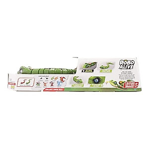 Robo Alive Slithering Snake Series 3 Green by ZURU Battery-Powered Robotic Light Up Reptile Toy That Moves (Green),7150B