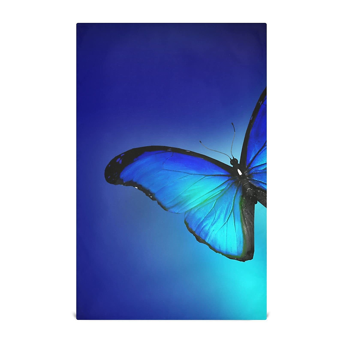 Blue Butterfly Dish Towels for Kitchen Soft Tea Towel Set of 4 Absorbent Dishcloths Hand Towels for Drying Dish Cloths 28" x 18"