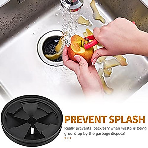 Garbage Disposal Splash Guard, 2-Pack Upgraded EPDM Rubber for InSinkErator Evolution Series 3 3/8" QCB-AM Sink Baffle Drain Cover 2022 Removable Quiet Collar EPDM Strainer Insert Parts Ullnosoo