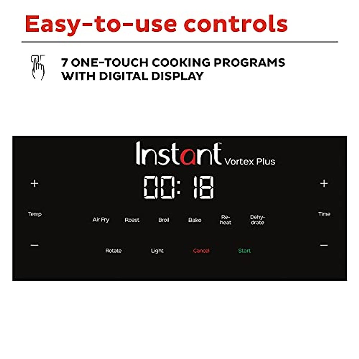 Instant Vortex Plus 10-Quart Air Fryer, From the Makers of Instant Pot, 7-in-10 Functions, with EvenCrisp Technology, App with over 100 Recipes, Stainless Steel