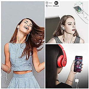 AKAVO Apple MFi Certified Lightning to 3.5mm Headphones Dongle Jack Adapter for iPhone 2 in 1 Headphone Adapter and Aux Audio Adapter + Charger Cable Splitter Compatible with iPhone 12 11 XS XR X 8 7