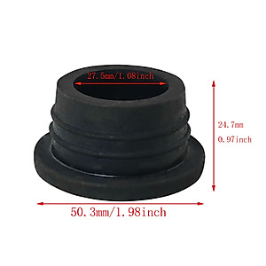 Pool Ladder Bumpers DGBRSM 2pcs Black Rubber Pool Ladder Bumpers for Inground Pool to Protect Swimming Pool Ladder Replacement Steps