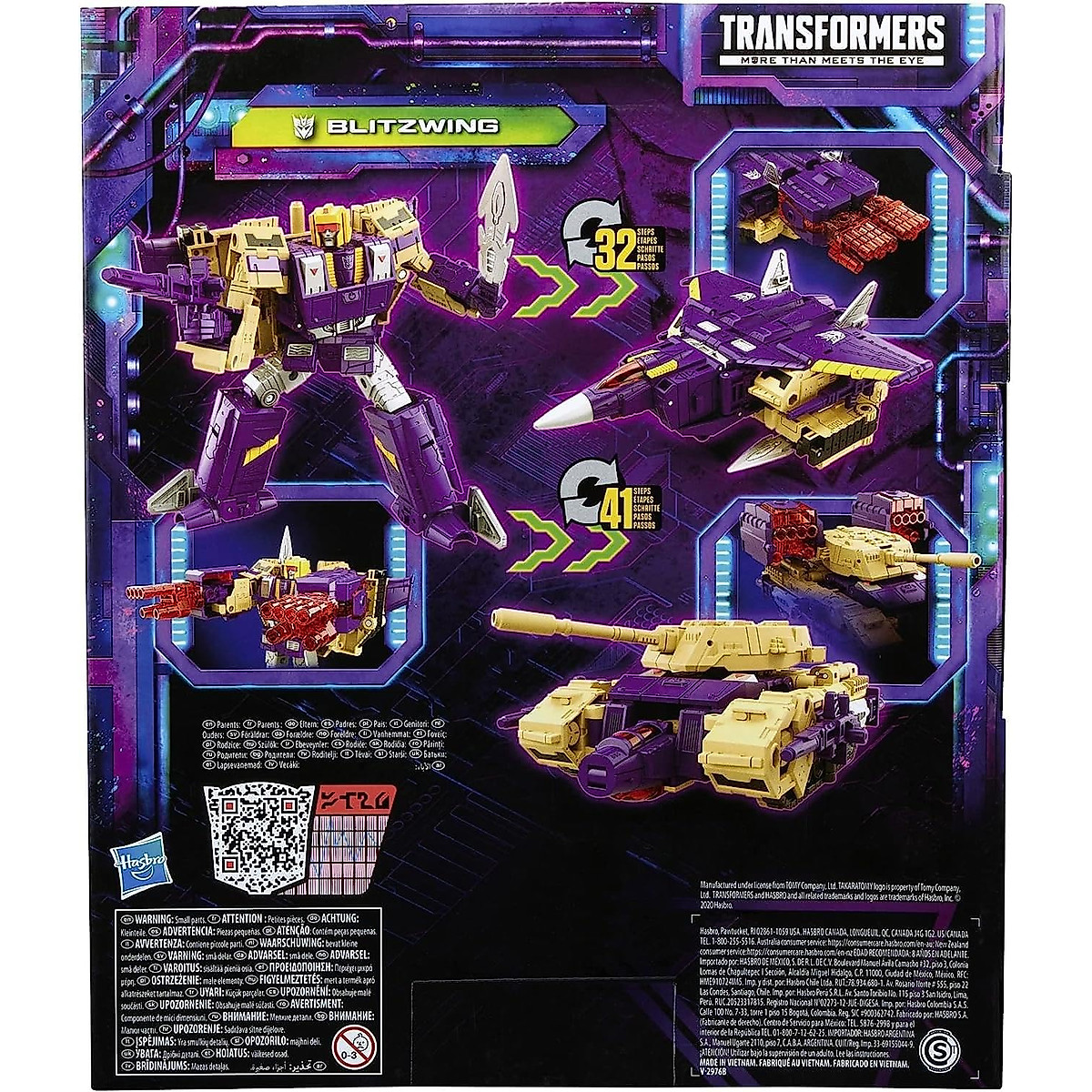 Transformers Toys Generations Legacy Series Leader Blitzwing Triple Changer Action Figure - Kids Ages 8 and Up, 7-inch