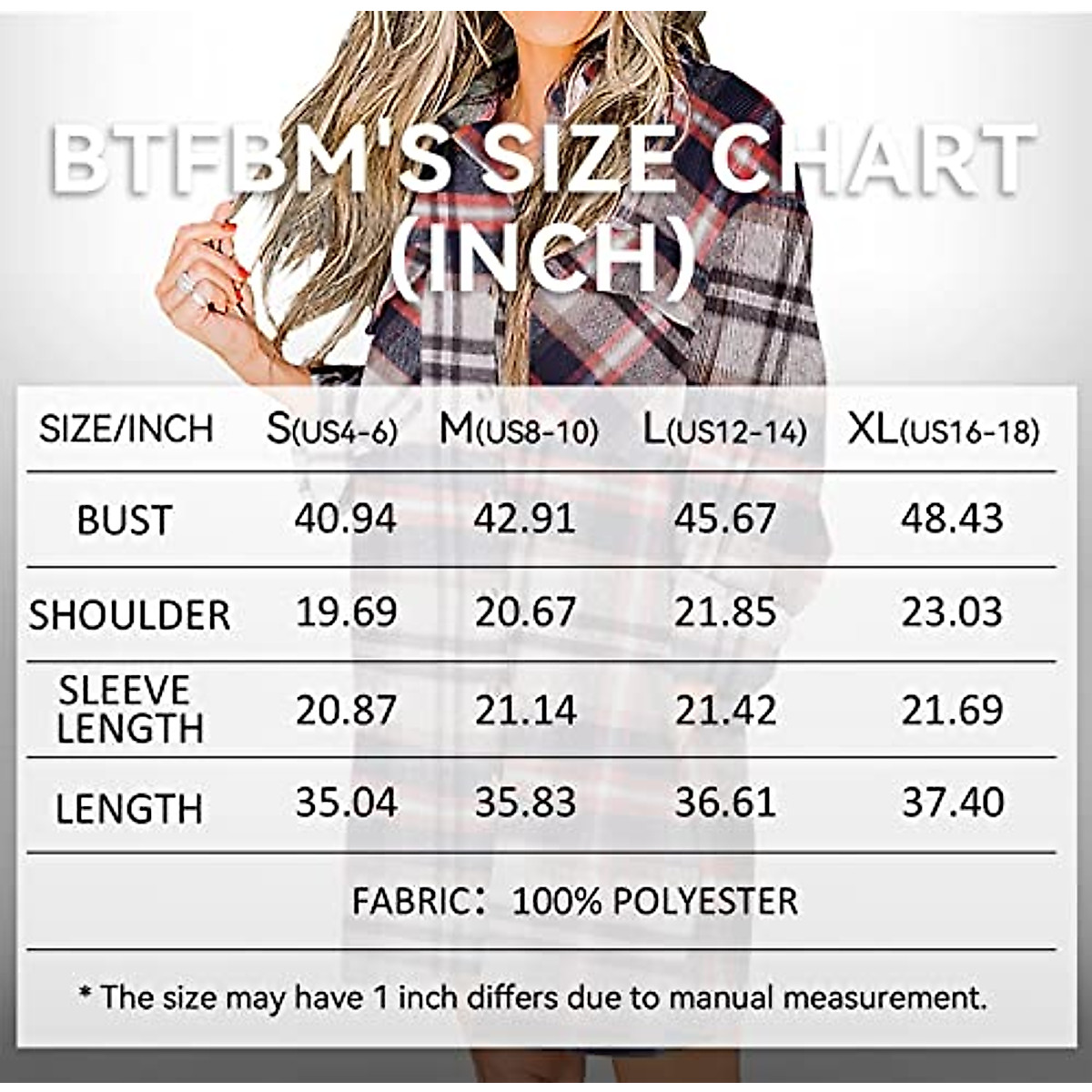 BTFBM Women's Corduroy Shacket Jacket Shirts Lapel Long Sleeve Oversized 2023 Fall Winter Button Down Shirt Dress Pocket(Plaid Khaki, Medium)
