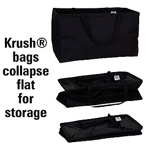 Household Essentials 2212-1 Krush Canvas Utility Tote | Reusable Grocery Shopping Bag | Laundry Carry Bag | Black
